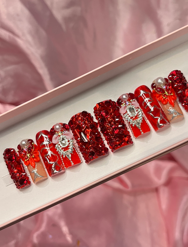 Natalia Long Square Press Ons Made to Order | Artemis Cosmeticos