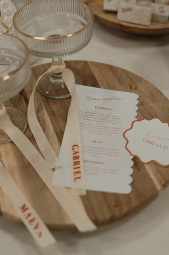 Menu en papier personnalisé | Création sur mesure pour vos événements