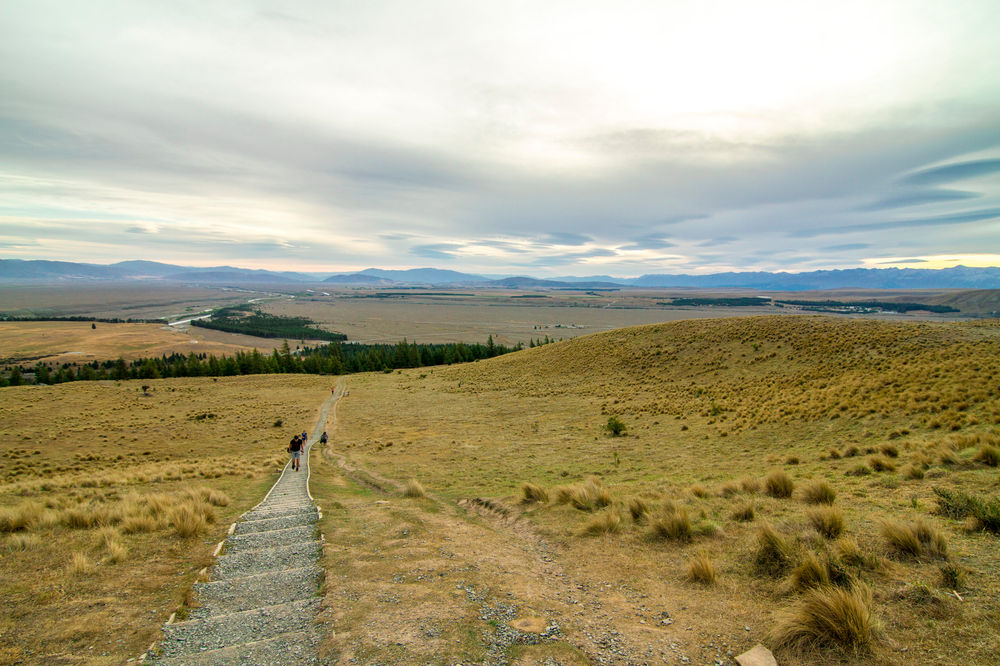 Hiking Mt John Walkway in Lake Tekapo, New Zealand