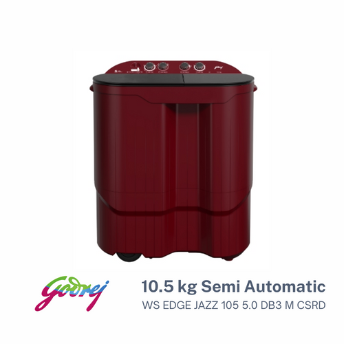 Godrej 10.5 Kg Semi Auto with Steel Drum WS EDGE JAZZ 105 5.0 DB3 M ...