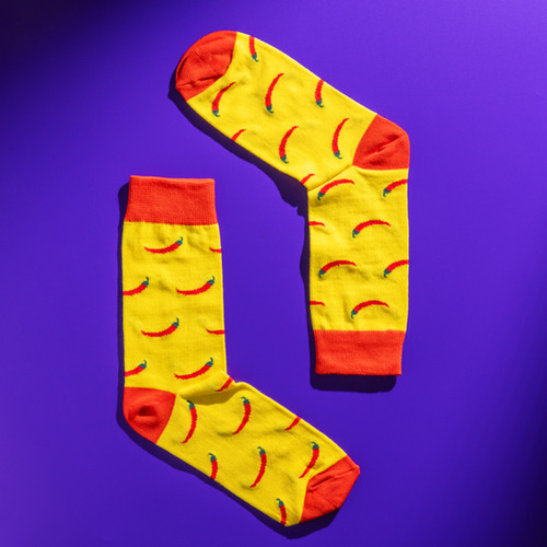 Our "Cheerful Chilli" socks | Persona