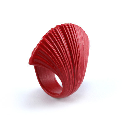 Red Wrinkle Ring | danabloom