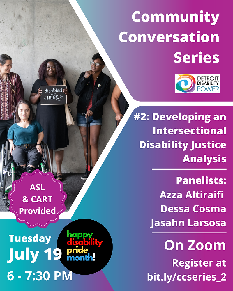 Community Conversation Series: Developing an Intersectional Disability ...