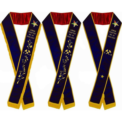 PAST WORTHY MATRON PURPLE VELVET SASH | Noble Regalia Co.