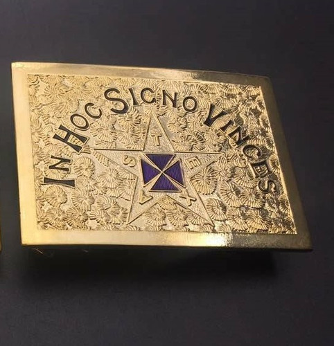 GOLD PAST GRAND COMMANDER TEXAS BELT BUCKLE | Noble Regalia Co.