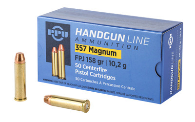 PPU 357mag 357 Magnum 158gr FPJ 50rds Ammo PPH357MF | Allsport ...