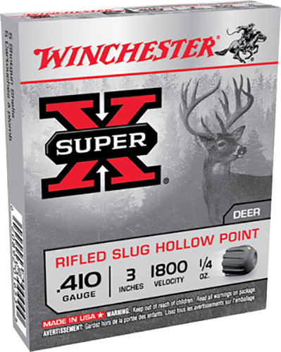 Winchester Super X 410ga 3" Rifled Slugs 1/4oz 5rd X413RS5 | Allsport ...