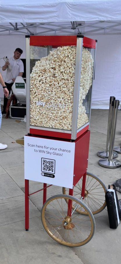 branded popcorn hire