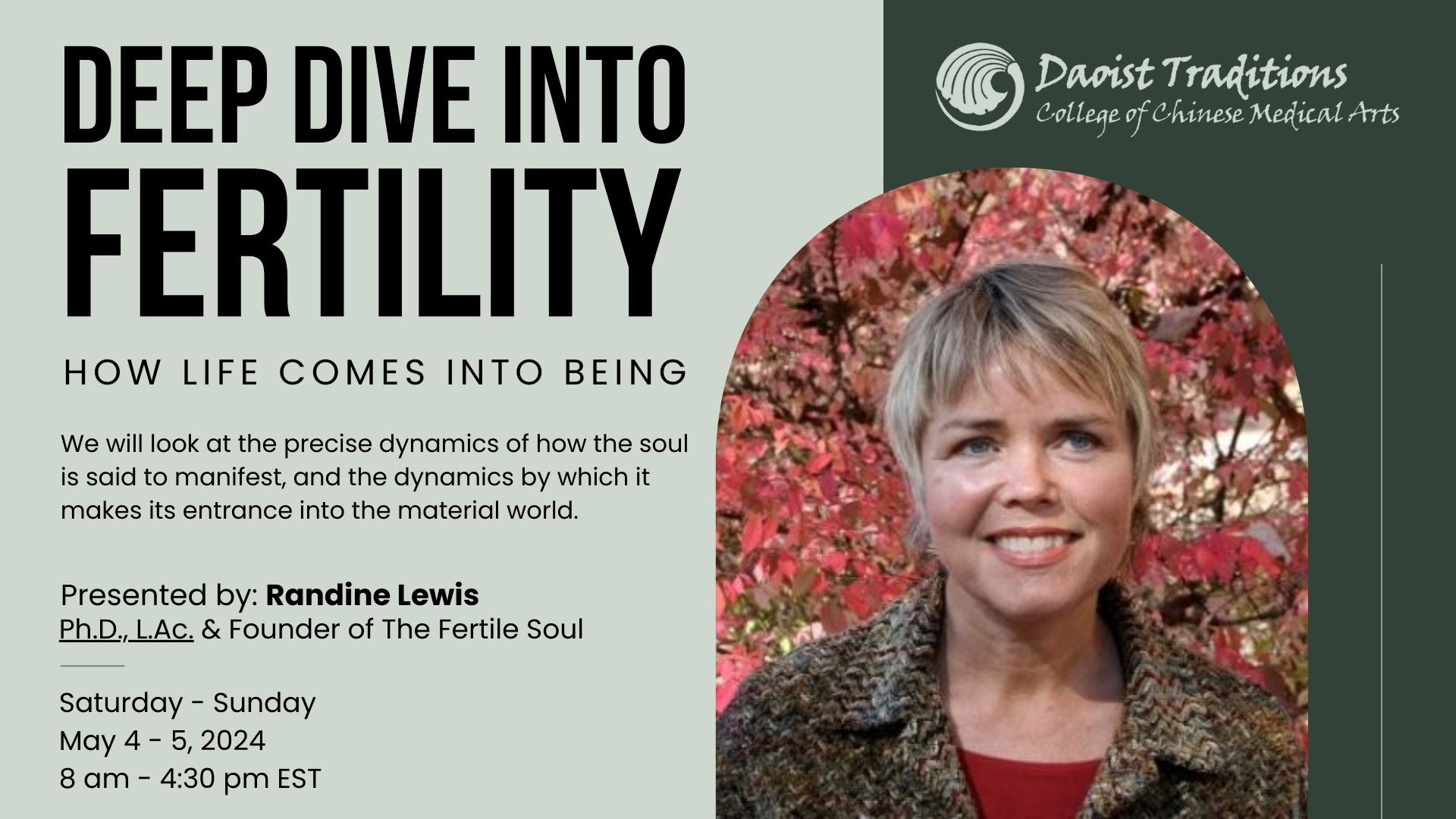 Randine Lewis: Deep Dive into Fertility - How Life Comes Into Being ...