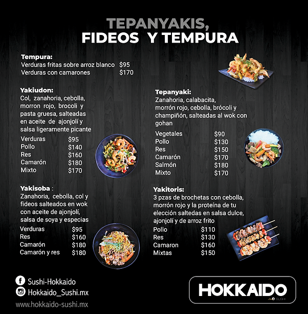 NUESTRO MENÚ | Hokkaido