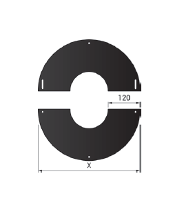 Black Twin Wall Trim Plate Straight "Split" | Hamco Heating Limited