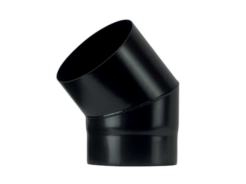 Matt Black Stove Pipe Bend 45 Degree | Hamco Heating Limited