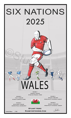 Wales Six Nations 2025 | Rugby Artworks