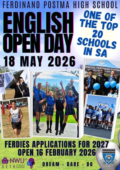 Save the Date: Ferdinand Postma High School Open Days & 2027 Admissions
