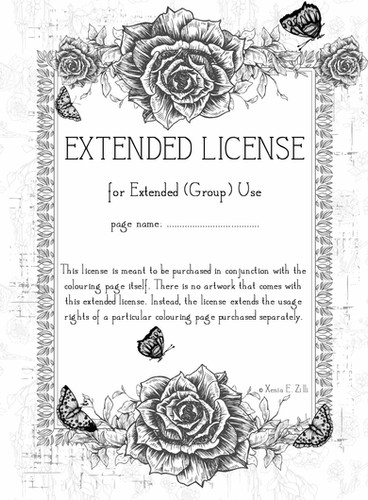 License for Extended Use | colouring-pages