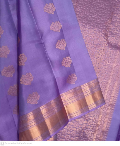 Lavender colour kanchipuram pure silk saree | Kanchipuram Silks
