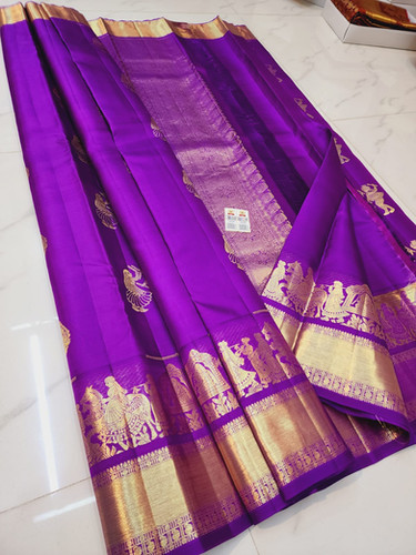 Vadamalli colour Kanchipuram pure silk saree | Kanchipuram Silks