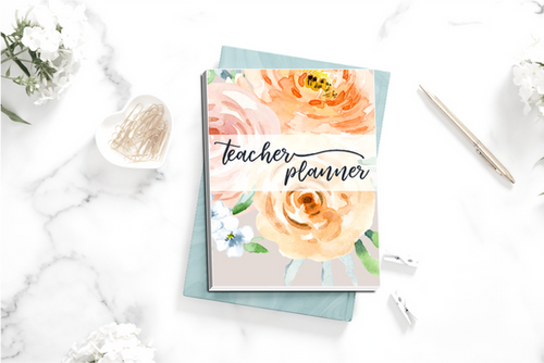 PASTEL FLORAL CREAM TEACHER PLANNER - UNDATED -PRINTABLE | teachloveshare