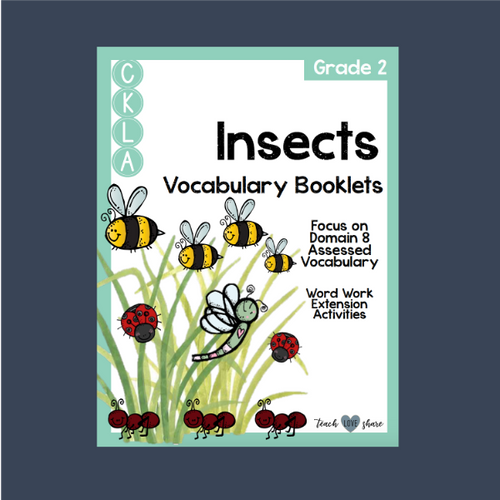 CKLA G2 DOMAIN 8 INSECTS VOCABULARY ASSESSMENT BOOK | teachloveshare