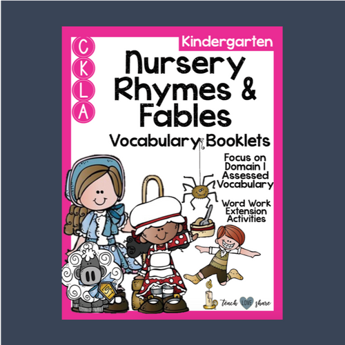 CKLA KG DOMAIN 1 NURSERY RHYMES AND FABLES VOCABULARY ASSESSMENT ...