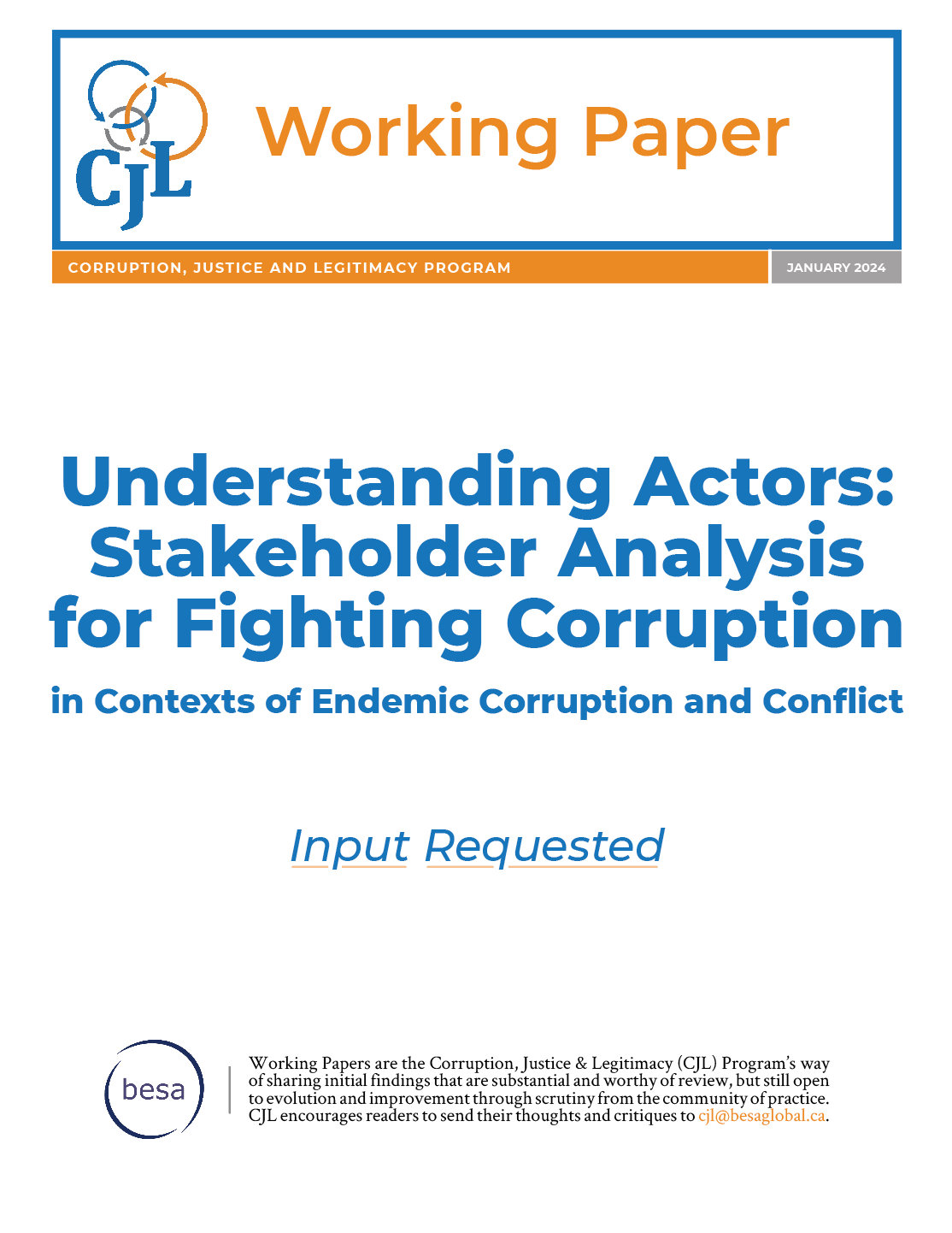 How to Use a Stakeholder Analysis to Fight Corruption: New CJL Working ...