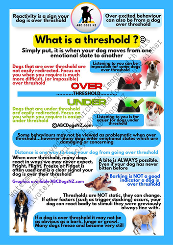 ABC Dogs NZ. What is a threshold. Dog training graphic | ABC Dogs NZ