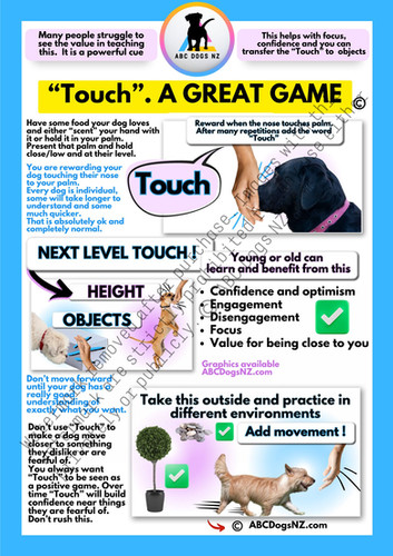 ABC Dogs NZ Touch. A great game. Dog training graphic. | ABC Dogs NZ