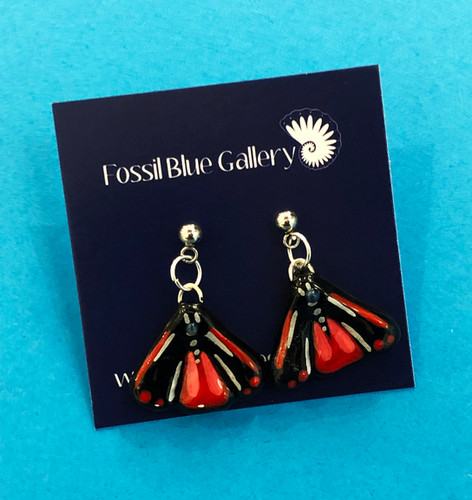 Cinnabar Moth earrings | Mysite