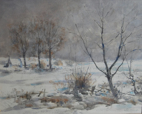 Ewan Geddes of Blairgowrie - Winter Sketch | Anthony Woodd Gallery