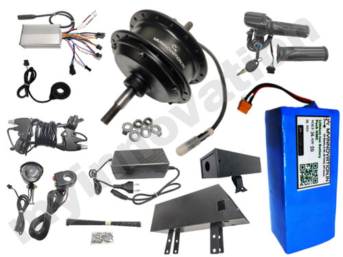 40km+ Mileage Electric Cycle HUB Motor Conversion Kit,36v 350watts ...