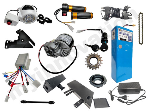 50km+ Range Electric Cycle Conversion Kit, 24v 250Watts Motor, Lithium ...