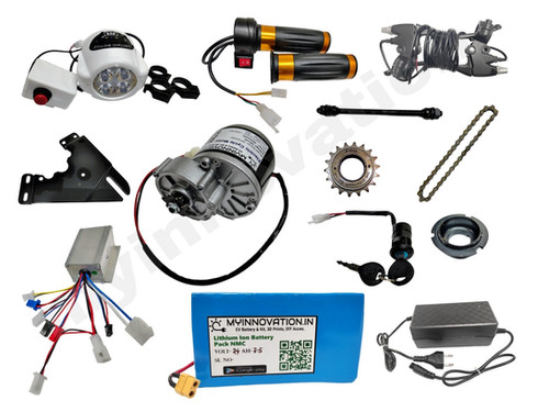20km+ Range Electric Cycle Conversion Kit, 24v 250Watts Motor, Lithium ...