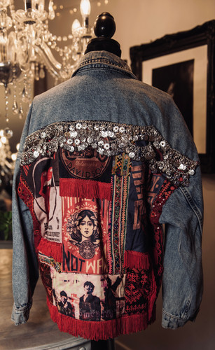 Printed Denim Jacket | glimpse of boho