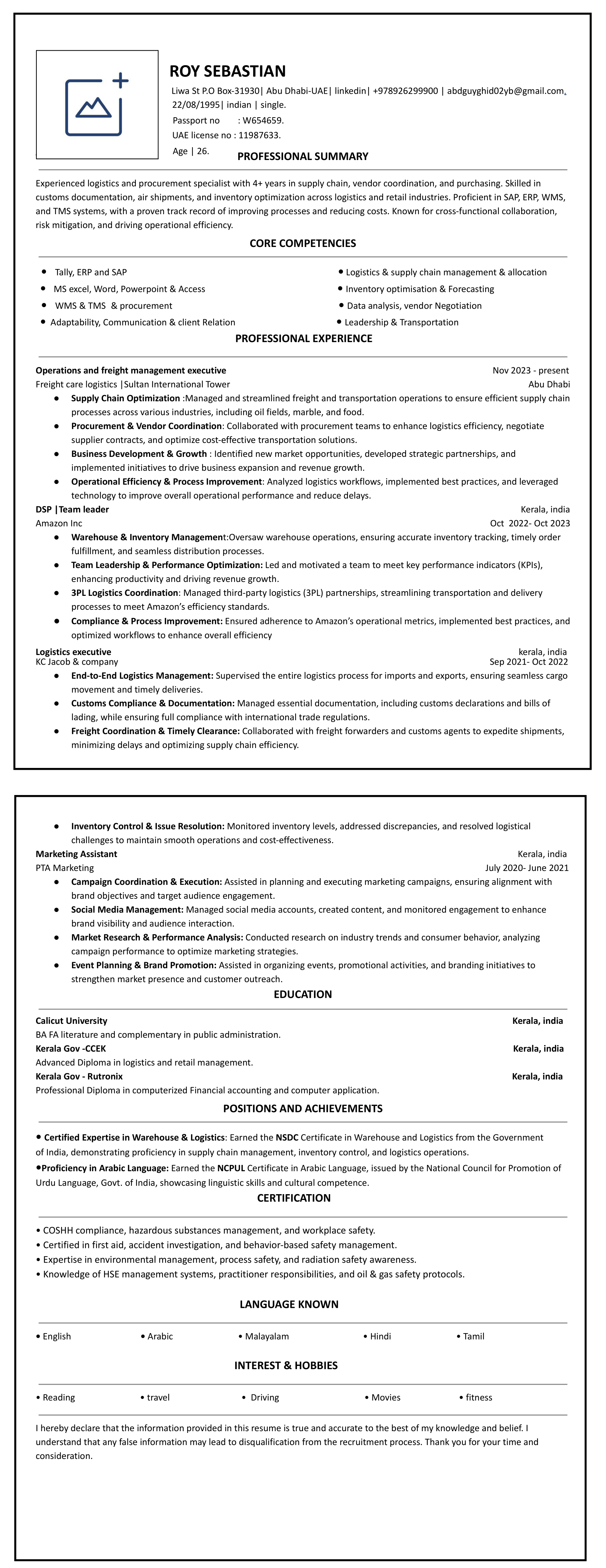 GCC Executive Resume | EliteDraft