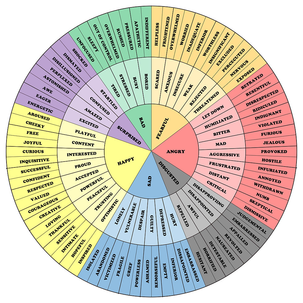 Feelings Wheel | Clear Headed Therapy