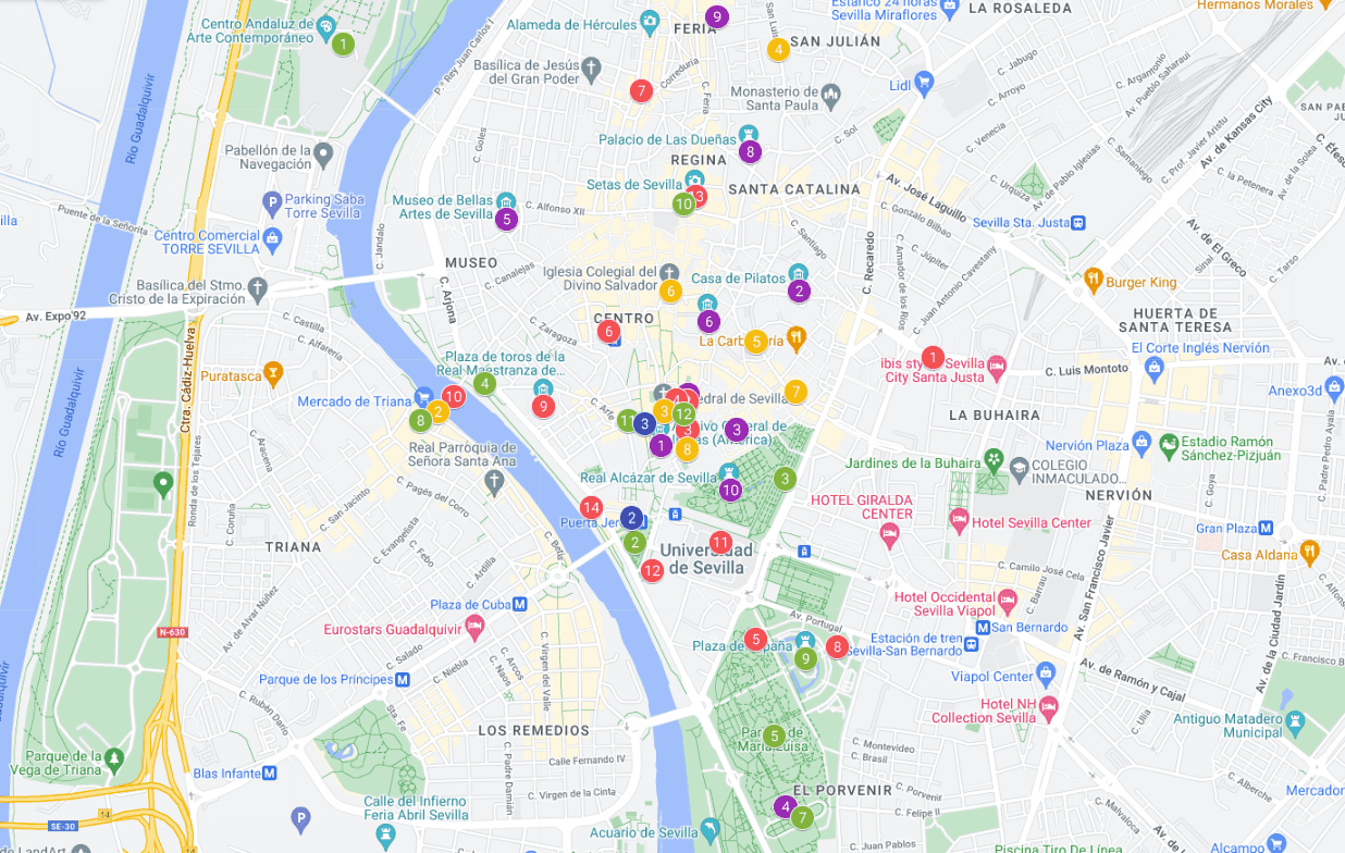 Interactive Map of Seville