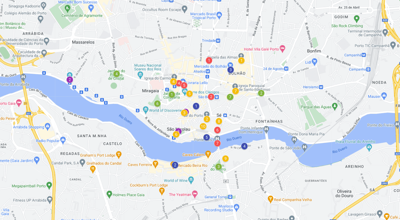 Interactive Map of Oporto