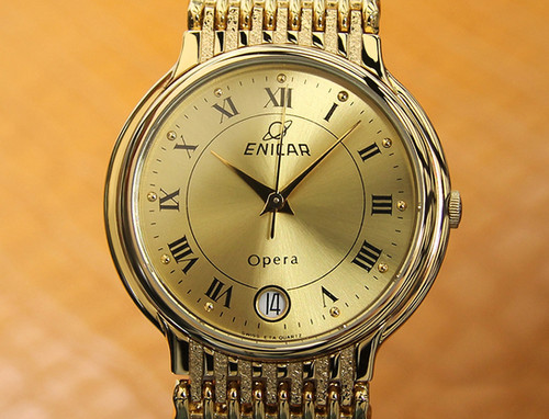 Enicar 1990s Gold Plated Men's Watch