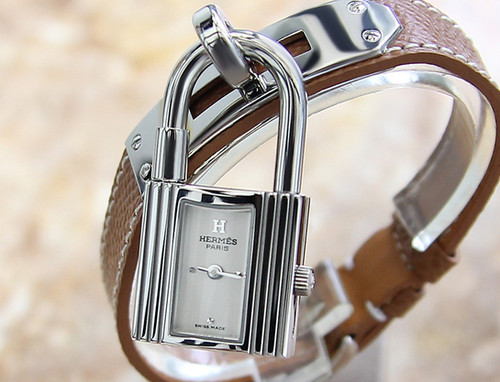 Hermes Authentic Kelly Lock SS Ladies Luxury Watch
