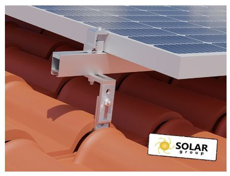 ESTRUTURA SOLAR FOTOVOLTAICO SOLAR GROUP (86610-1)4 PAINEIS TELHA ...