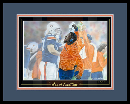 "Coach Cadillac" Framed and Matted | Wade Jenkins Art
