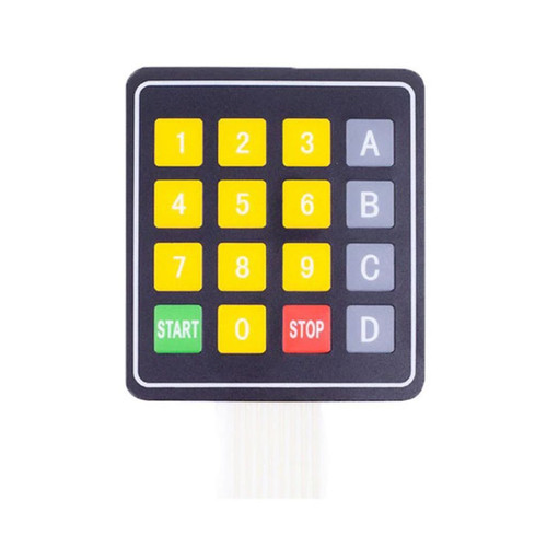 DC 12V 4x4 16 Key Matrix Membrane Switch Keypad Keyboard (77x70x0.8mm ...