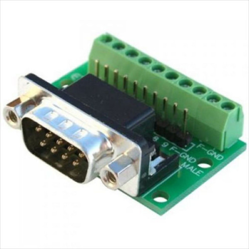 DB9 Male Header to 9-Pin Terminal Block Adaptor Board | Maamoon Est ...