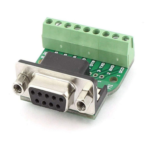 DB9 Female Header to 9-Pin Terminal Block Adaptor Board | Maamoon Est ...