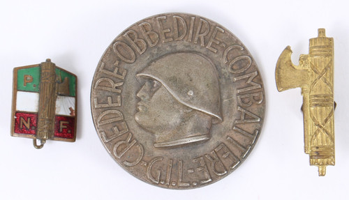 WWII Italian Fascist pin insignia lot of 3 | William's Military