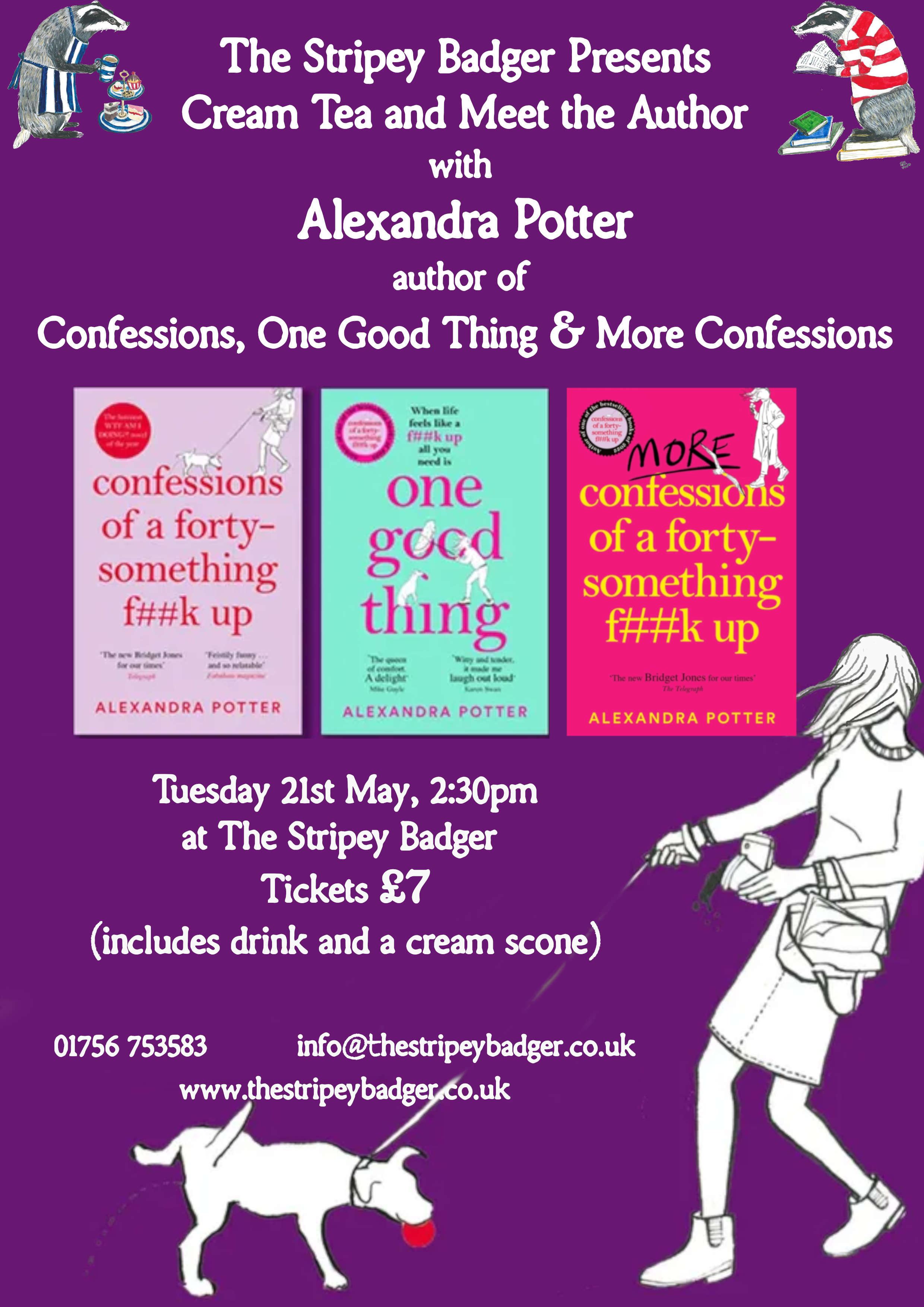 Cream Tea and Meet the Author with Alexandra Potter | The Stripey Badger