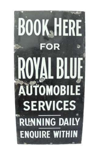 Enamel Sign - Royal Blue | Trading Antiques