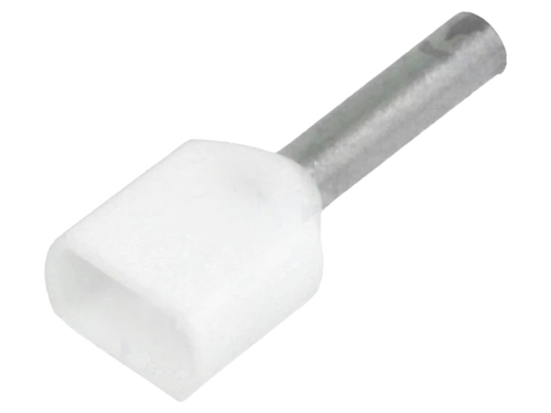 Terminal pin hueco doble aislada Blanca 2x18 AWG Modelo: BM00552 Marca ...