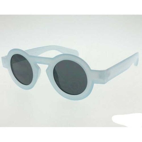 ROUND LENS, DARK LENS FUNKY FROSTED FRAMES SUNGLASSES | FLASHBACK AND FREEDO
