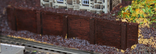 N Scale wooden Retaining Wall. 175mm x 8.5mm. Sheet. see details ...
